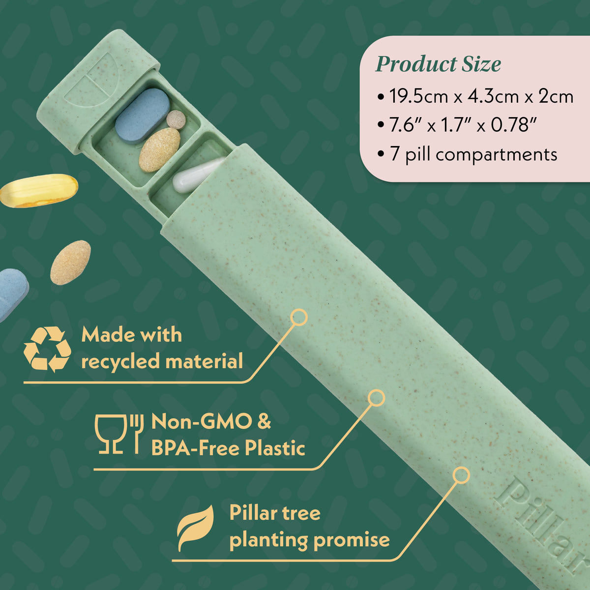 Pillar - 7-Day Pill Organiser – Sequence